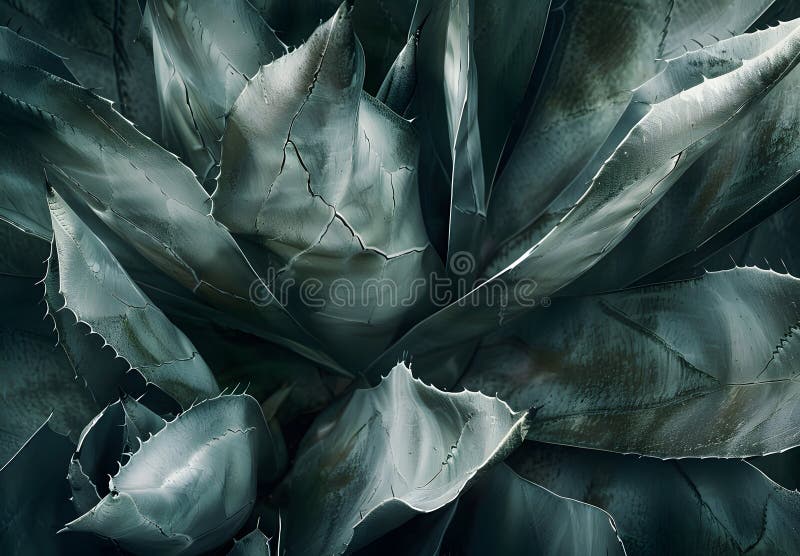 Agave Plant Leaves Closeup Texture Background Stock Illustration ...