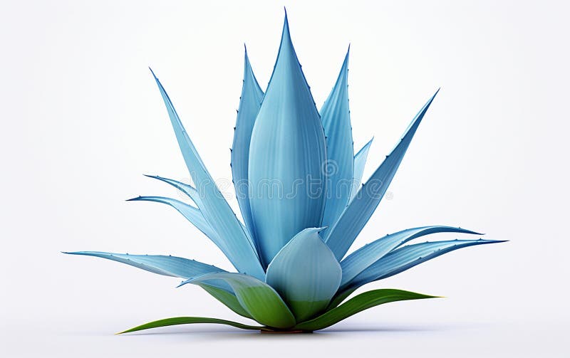 Agave Plant on a White Background Minimalist Botanical Elegance ...