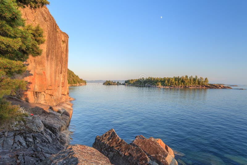 Agawa Rocks stock image. Image of nation, hiking, park - 62989985