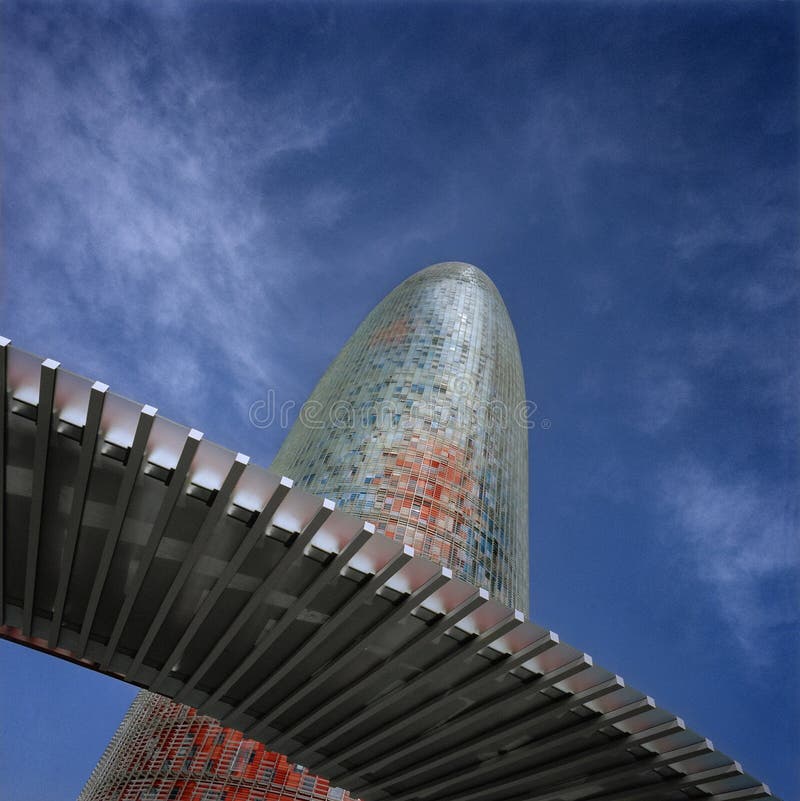 Agbar Tower. Barcelona Spain Editorial Image - Image of europe, cover ...