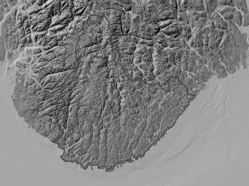 Agder, Norway. Bilevel. No Legend Stock Illustration - Illustration of ...