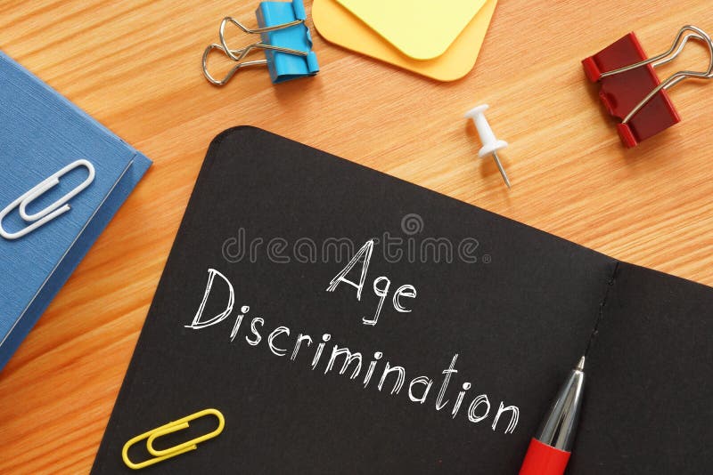 Age Discrimination is Shown on the Conceptual Business Photo Stock ...
