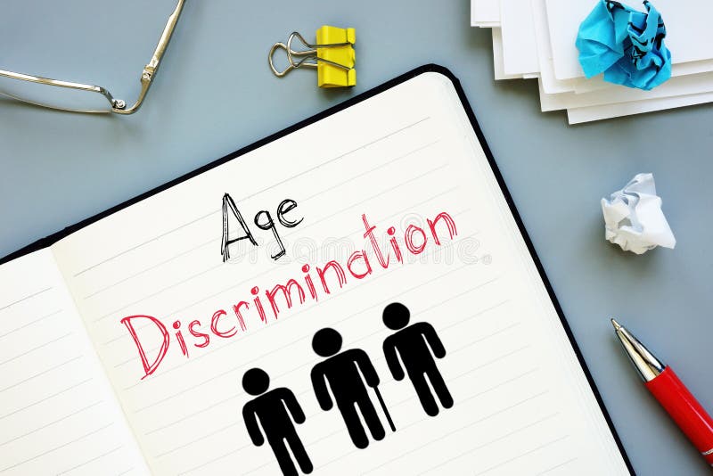 Age Discrimination is Shown on the Conceptual Photo Using the Text ...