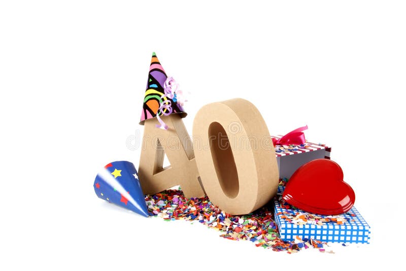 Age in Figures in a Party Mood Stock Image - Image of present ...