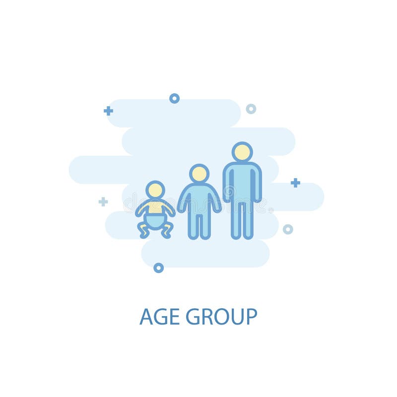 Age Group Line Concept. Simple Line Stock Vector - Illustration of ... Age Group Line Concept. Simple Line Stock Vector - Illustration of ...