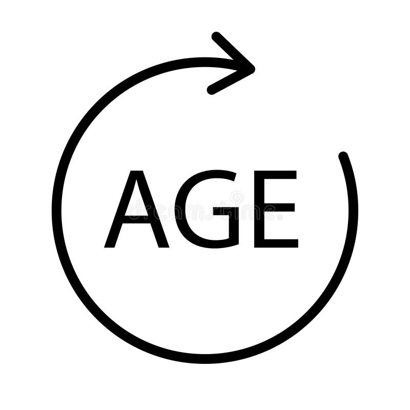 Age Icon. Vector Illustration. EPS 10 Stock Vector - Illustration of ...