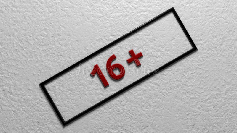 Age Limit `16+`. Digital Illustration. 3d Rendering Stock Illustration ...