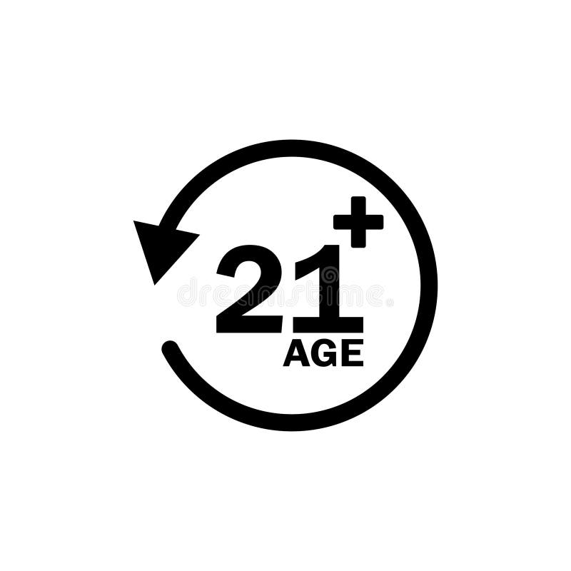21 Age Limit Symbol Illustration Stock Vector - Illustration of stop ...