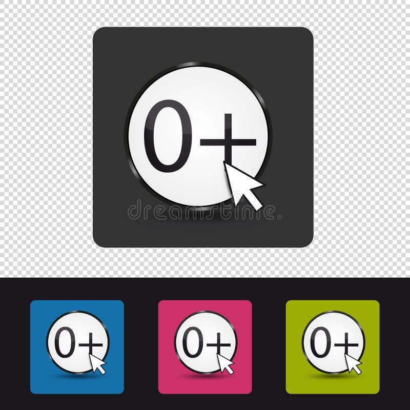 Age Rating 0 Plus - Colorful Vector Web Button - Isolated on ...