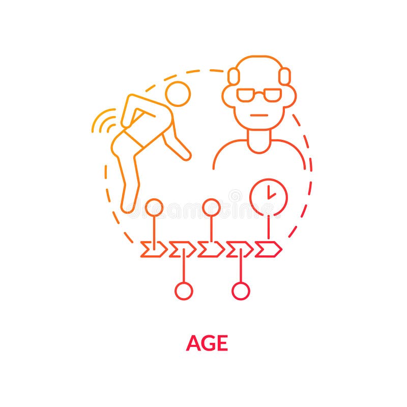 Age Red Gradient Concept Icon Stock Vector - Illustration of abstract ...