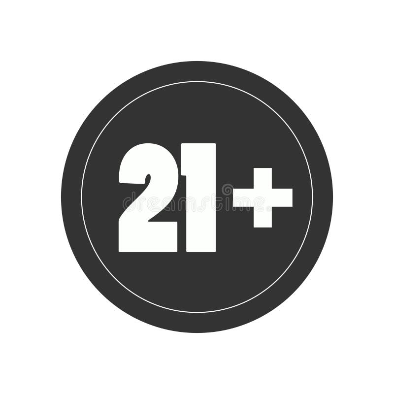 Age restricted access logo stock vector. Illustration of danger - 129664500