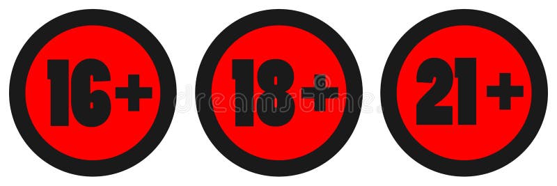 Age-restricted Access Logos Stock Illustration - Illustration of adult ...