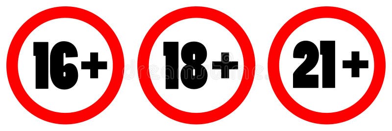 Age-restricted Access Logos Stock Vector - Illustration of number ...