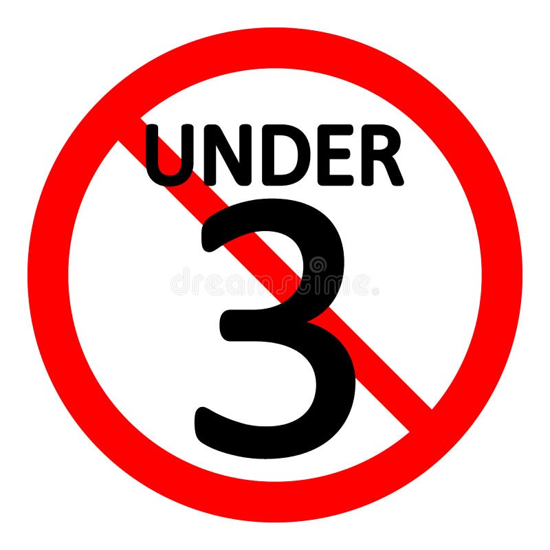 3 age restriction sign. stock illustration. Illustration of movie ...