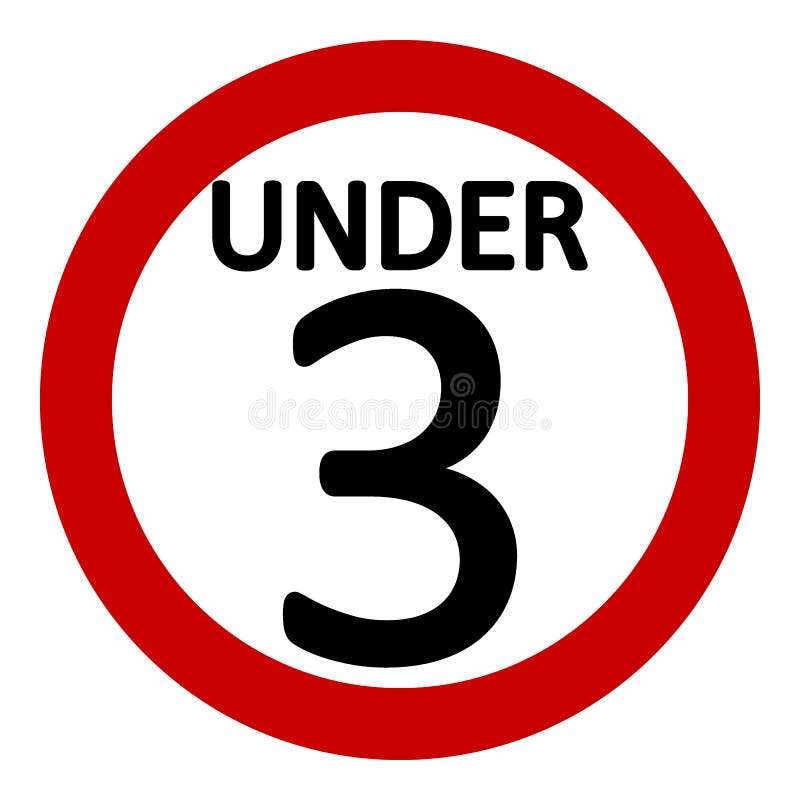 3 age restriction sign. stock illustration. Illustration of underage ...