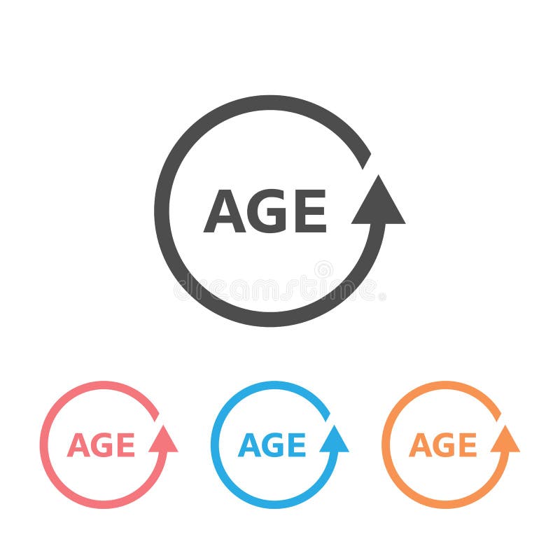 Age Vector Icon Isolated on White Isolated Stock Vector - Illustration ...