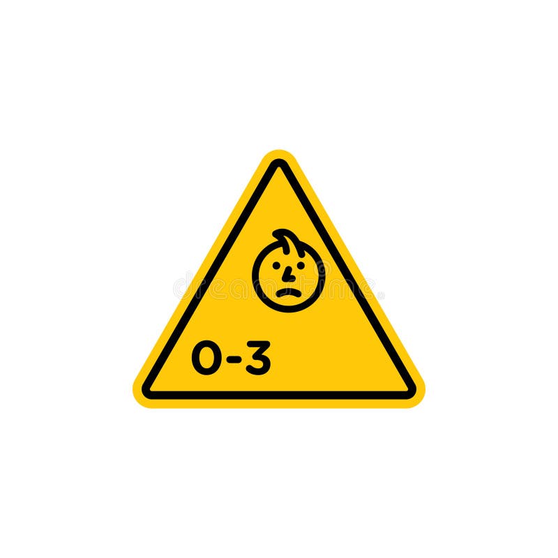 Age Warning Sign Icon Set. Caution for Age-restricted Activities with ...