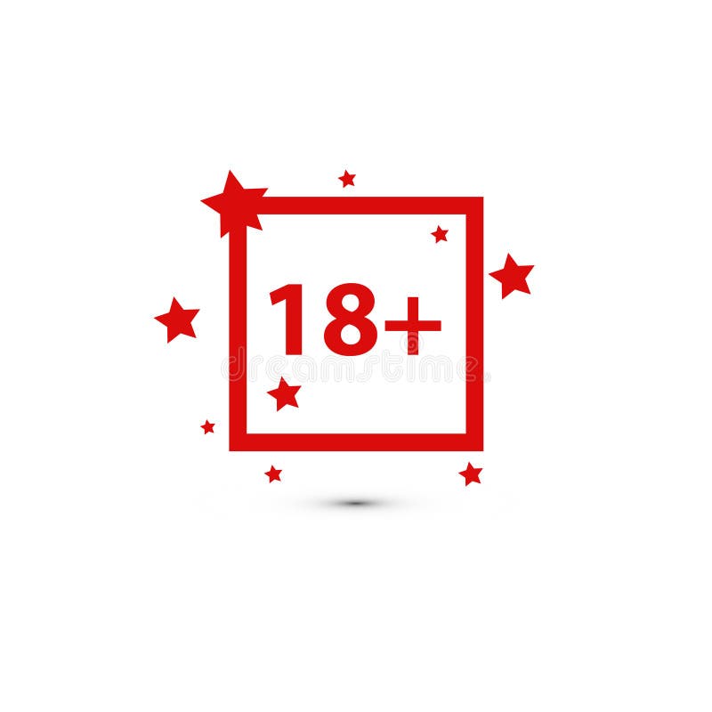 18 Age Warning Stamp, Vector Illustration. Flat Design Stock Vector ...