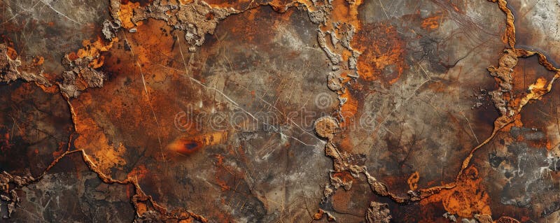An Aged Background Where Rust Has Permeated a Marble Surface, Creating ...