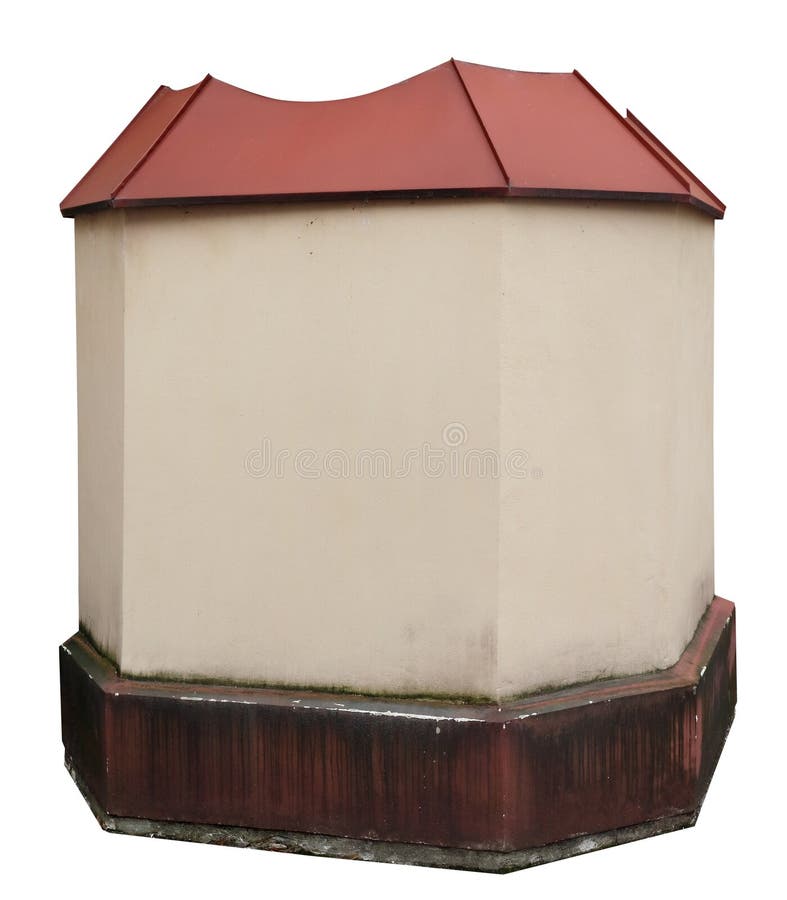 The Aged Base of a Large Column of an Old Building Isolated Stock Image ...