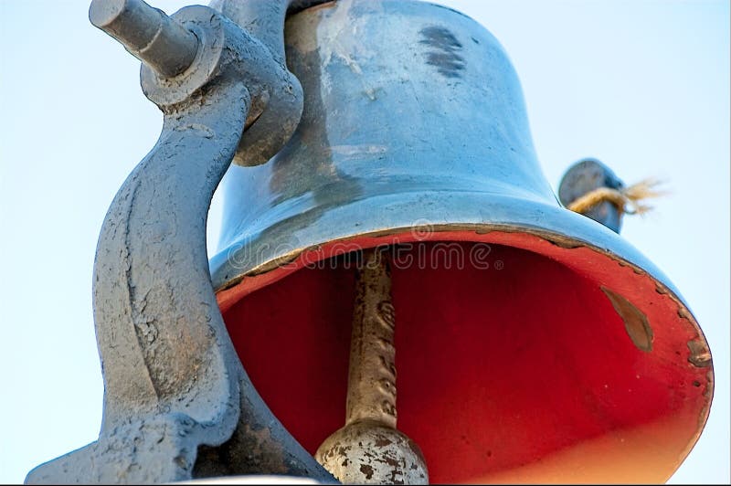 Aged Bell Hanging from the Side of a Building Stock Photo - Image of ...