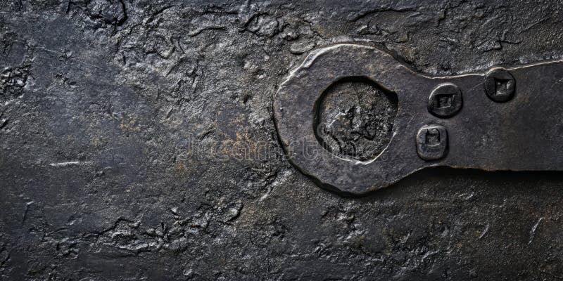 Aged Blacksmith-forged Iron Background with Uneven Hammer Marks and Raw ...
