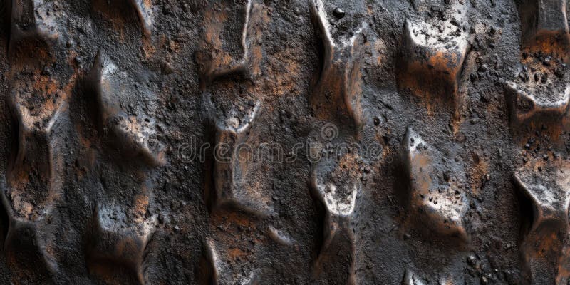 Aged Blacksmith-forged Iron Background with Uneven Hammer Marks and Raw ...