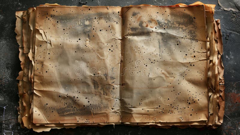 Aged Book with Burned Edges Stock Image - Image of document, vintage ...