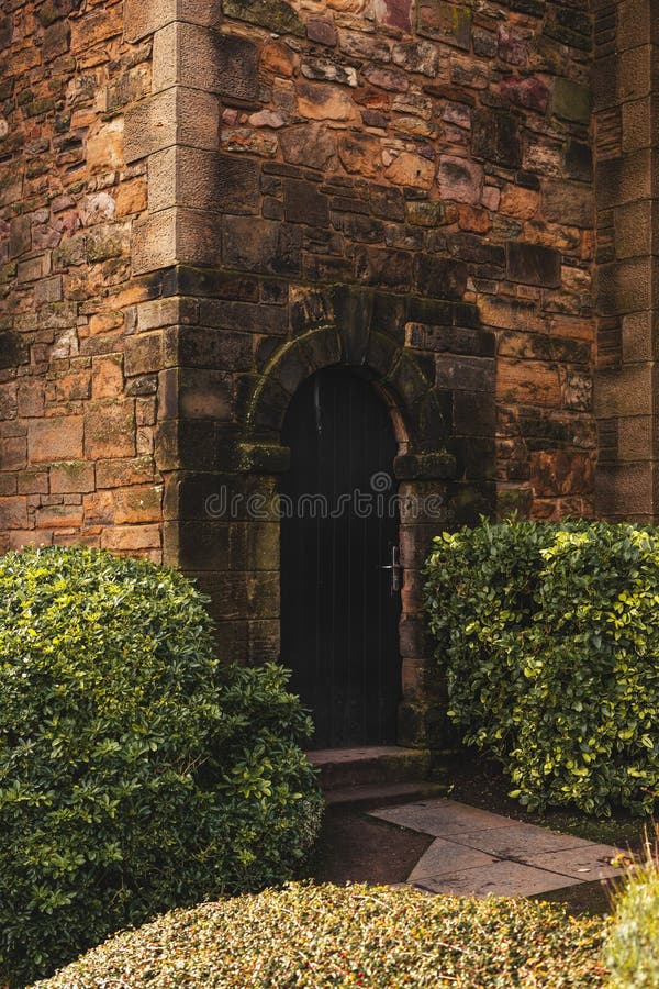 Aged Brick Building in Edinburgh, Scotland. Stock Image - Image of ...