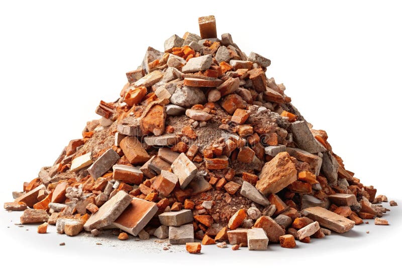 Aged Brick Rubble Pile a Detailed Textured Background Element for ...