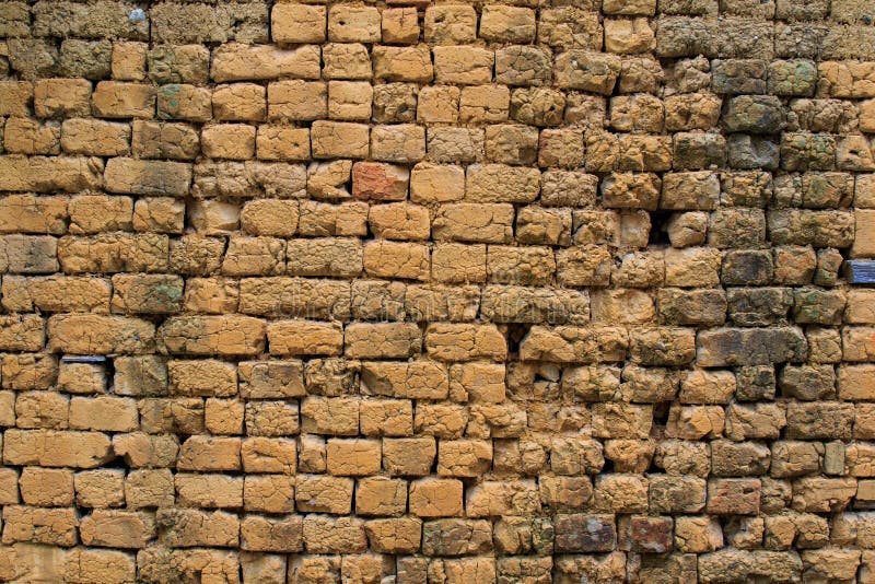 Aged Brick Texture. Retro Brick Wall Background Aged by Weather Stock ...