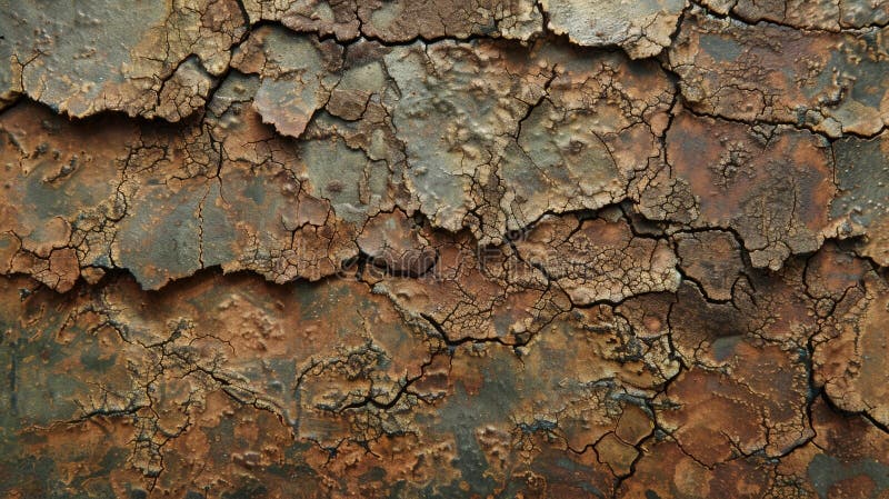 Aged Bronze Plate with a Cracked Weathered Texture Giving it an Antique ...