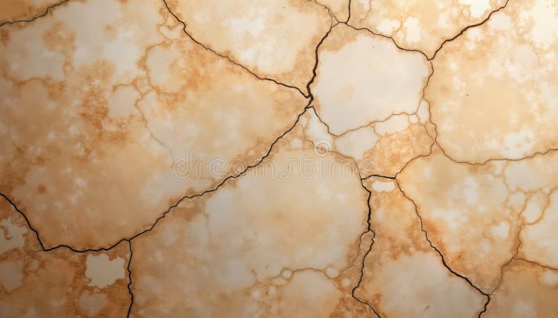 Aged Brown Marble Wall Texture Shows Cracks. Rough Surface with ...