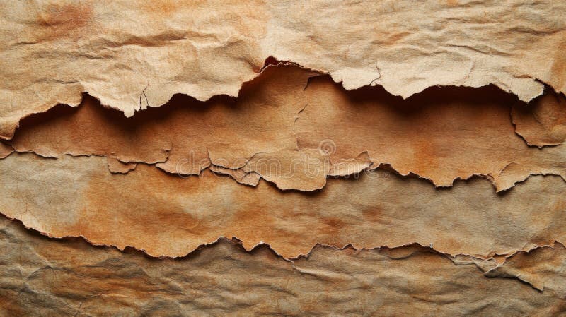 Aged Brown Paper Texture Layers Ripped Edges Stock Illustration ...