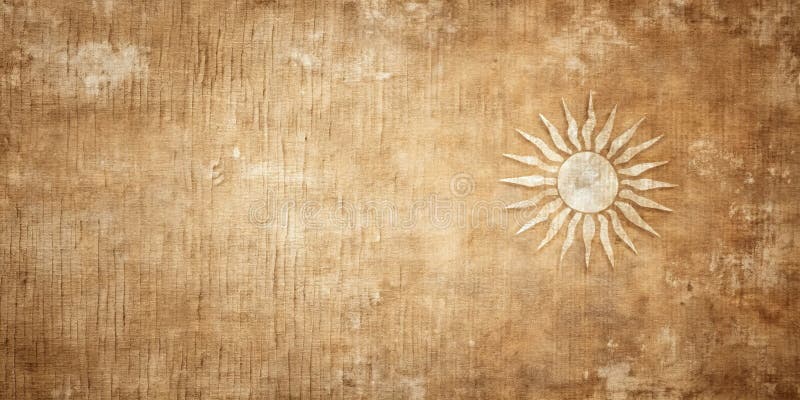 Aged Canvas Texture with Embossed Sun Design Suitable for Backgrounds ...