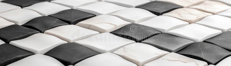 Aged Checkerboard Floor with Rough Texture Black and White Tiles ...