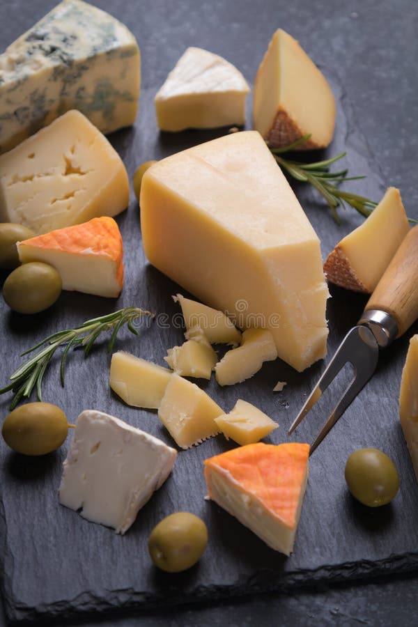 Aged Cheese Round and Slices Stock Photo - Image of photograph, aged ...