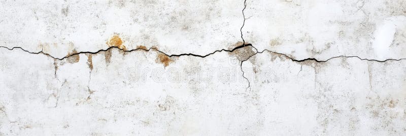 Aged Concrete Wall Shows Extensive Cracking, Peeling Paint. Weathered ...
