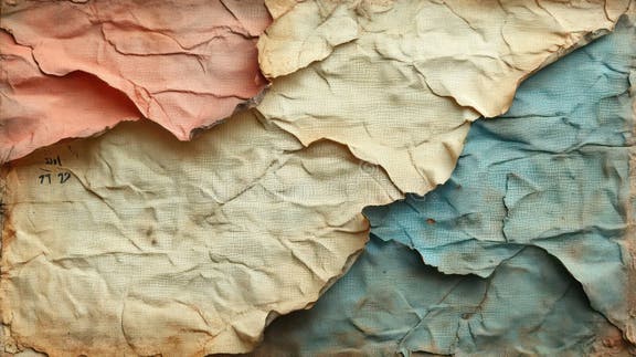 Abstract Textured Background of Torn Paper Patches Stock Illustration ...
