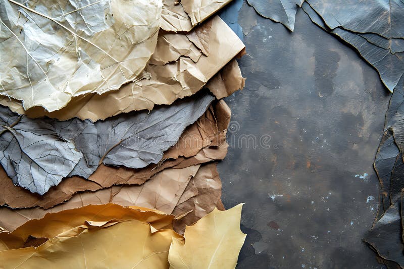 Texture of Recycled Materials and Natural Elements Stock Illustration ...