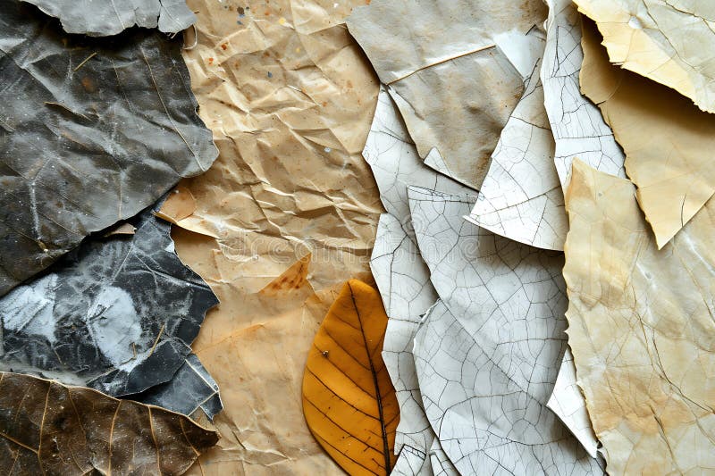 Texture of Recycled Materials and Natural Elements Stock Illustration ...