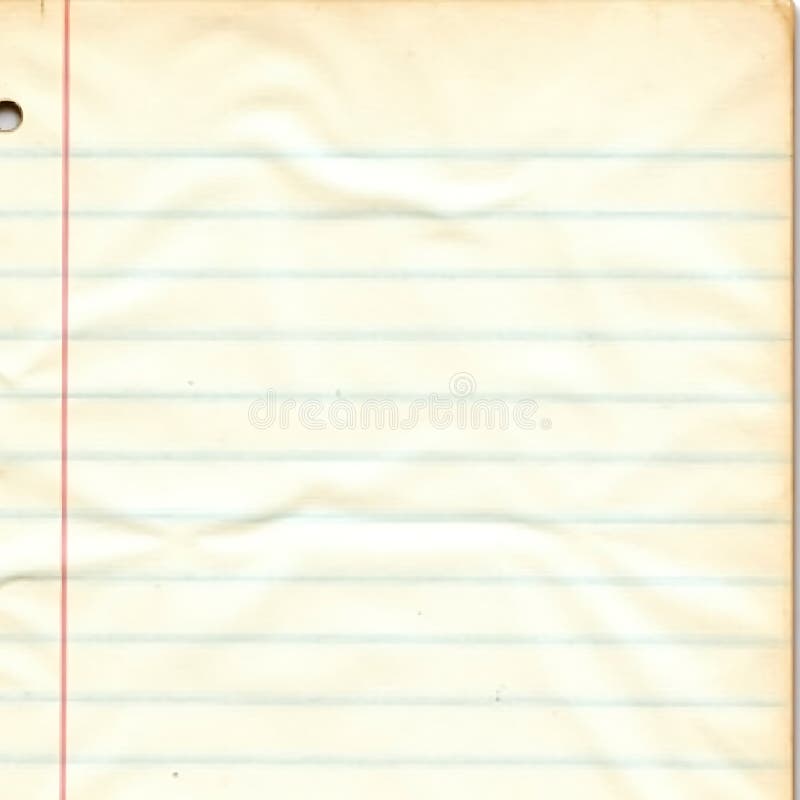 Aged Crumpled Notebook Paper Texture Background Stock Illustration ...