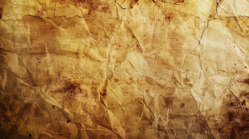 Aged and Crumpled Paper with Red Stains and Cracks Stock Illustration ...