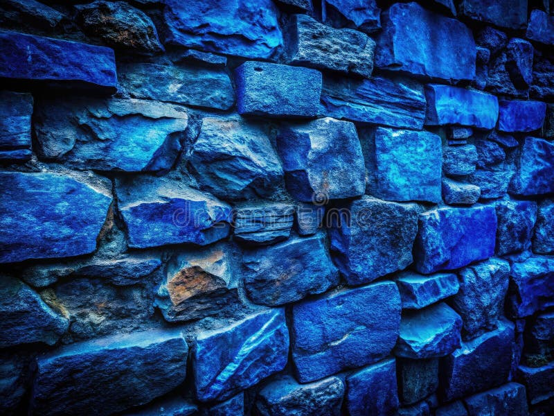 Aged Dark Blue Stone Wall Texture a Grunge Architectural Background for ...