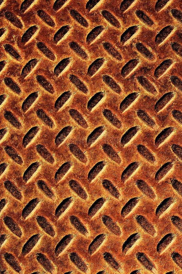 Rusty Diamond Metal Plate Texture Pattern Used As Abstract Background ...