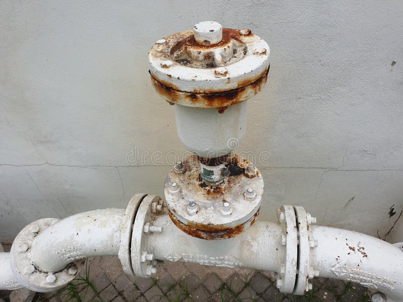 Old Water Valve with Water Meter Stock Image - Image of meter ...