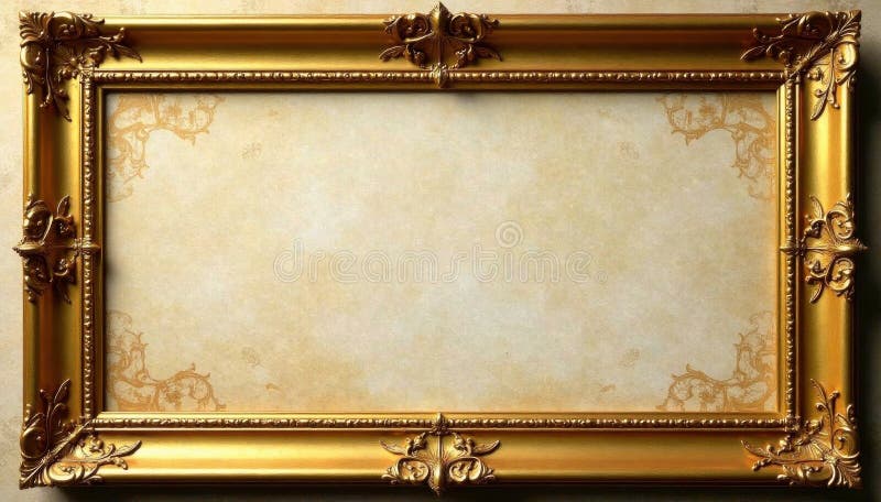 Aged Gold Leaf Frame, Classic Golden Rectangle, Photography, Frame ...