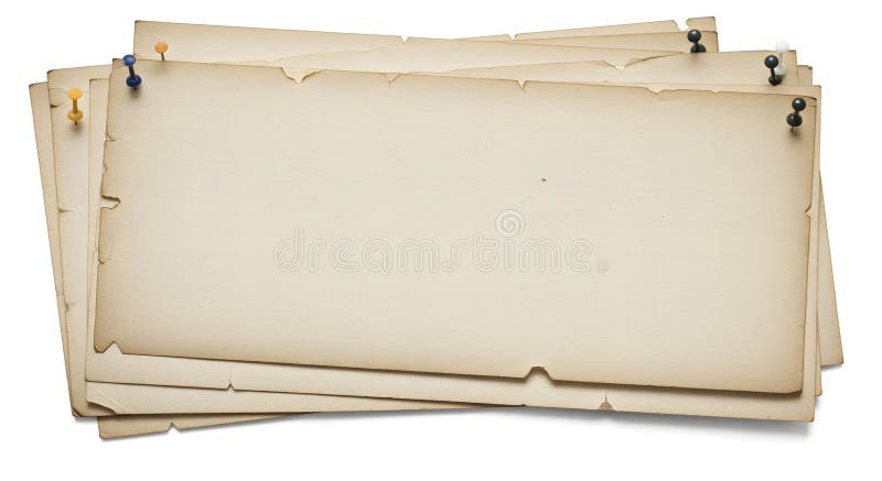 Aged Graph Paper Stack with Pins Stack of Old Graph Paper with ...