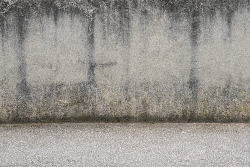 Aged Gray Cement Wall with Street and Sidewalk Grey Background Stock ...