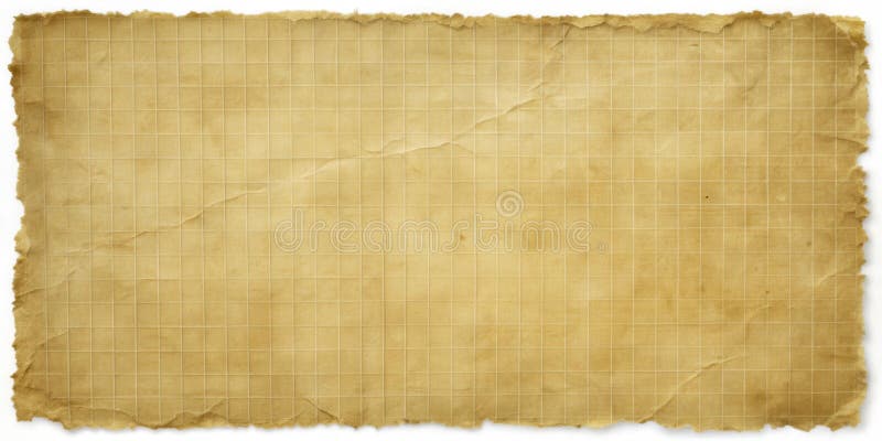 Aged Gridded Paper Texture a Worn, Crinkled, and Yellowed Sheet with ...